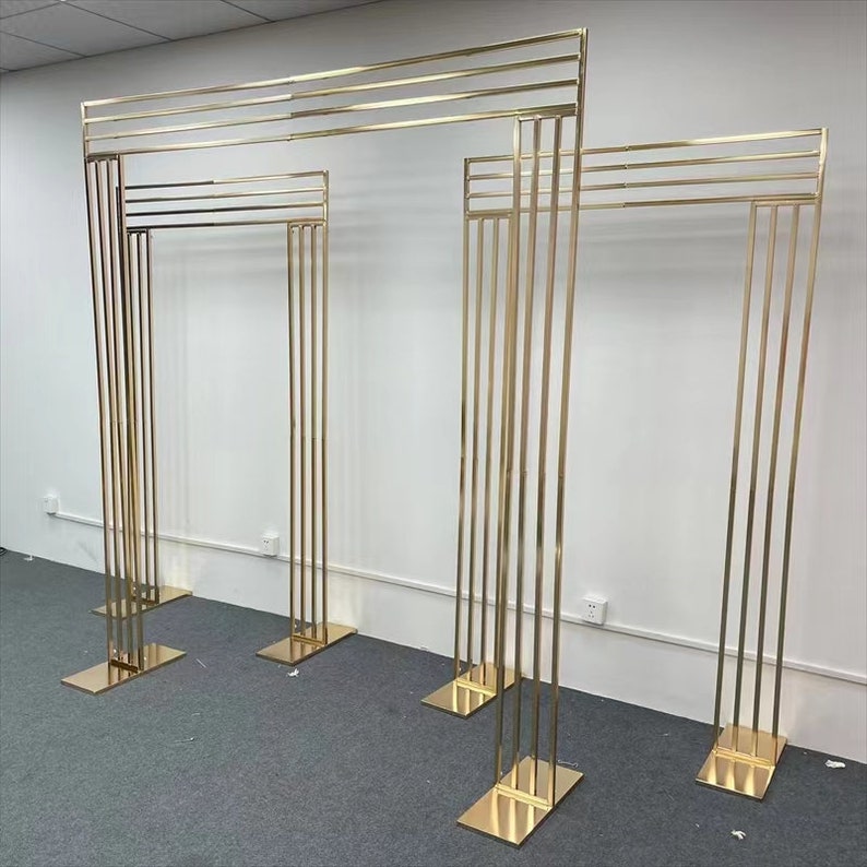 Golden Wedding Arch Backdrop Wedding Backdrops Metal Arch - Etsy