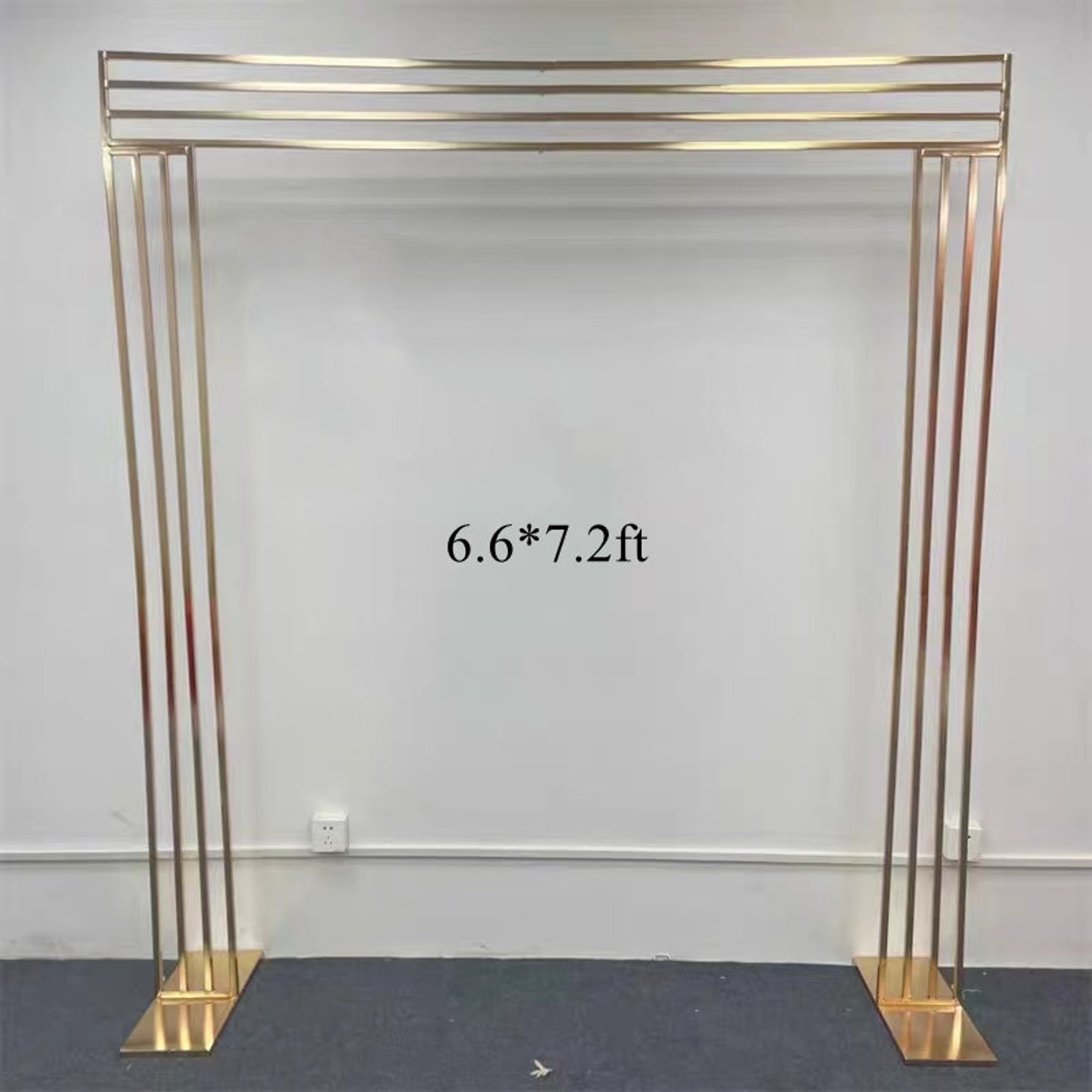 Golden Wedding Arch Backdrop Wedding Backdrops Metal Arch Ceremony ...