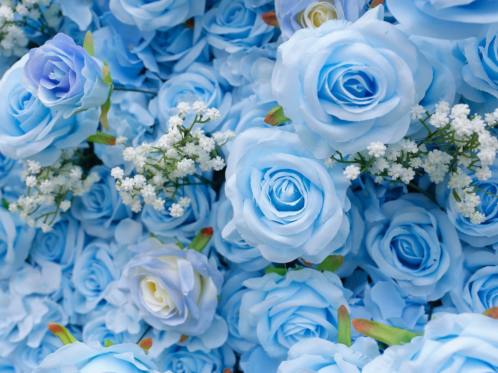 Blue Rose Flower Wall for Wedding,artificial Flower Panel on Cloth ...