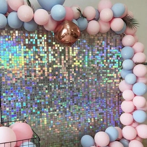 Iridescent Square Sequin Shimmer Backdrop Shimmer Wall Panels for ...