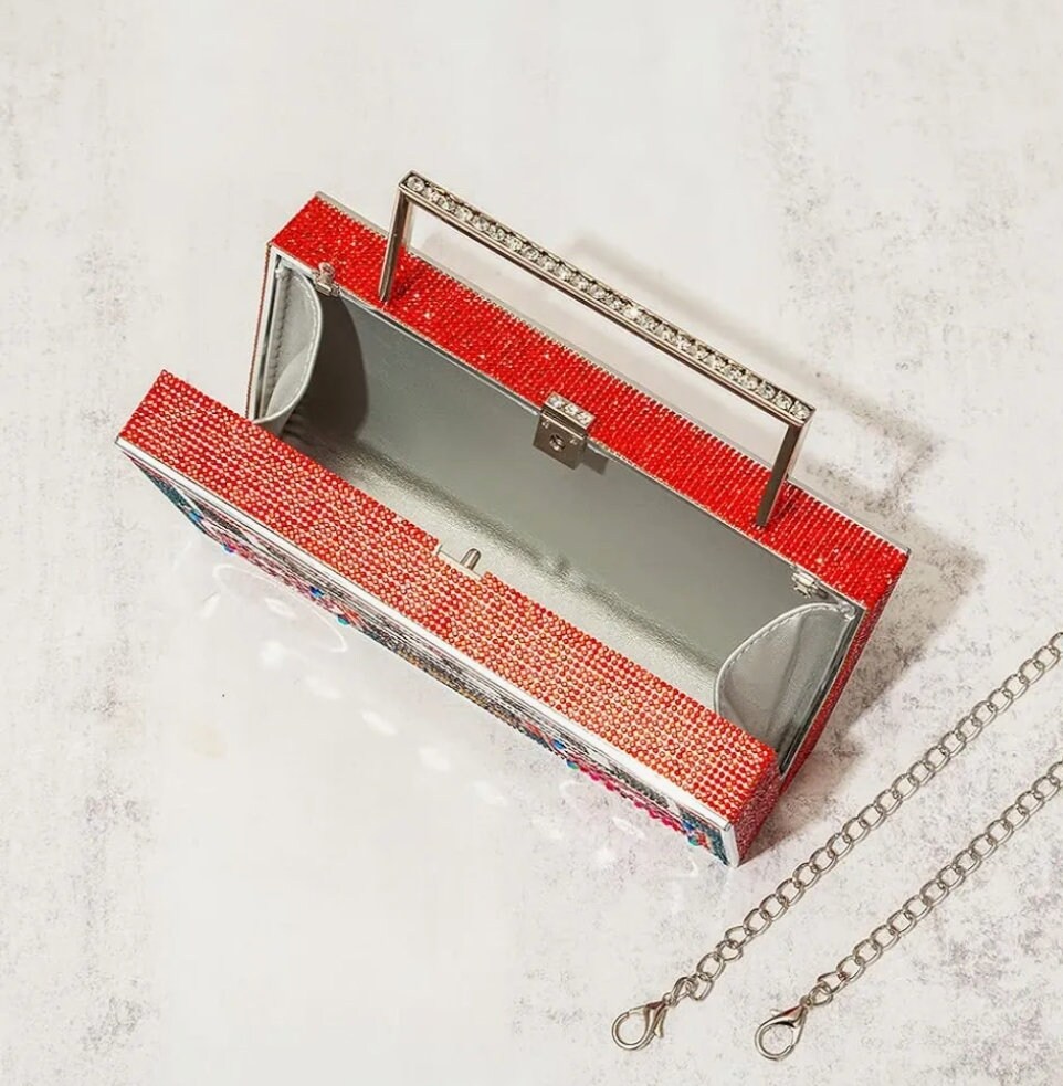 Rhinestone Boombox Radio Handbag crossbody Option - Etsy