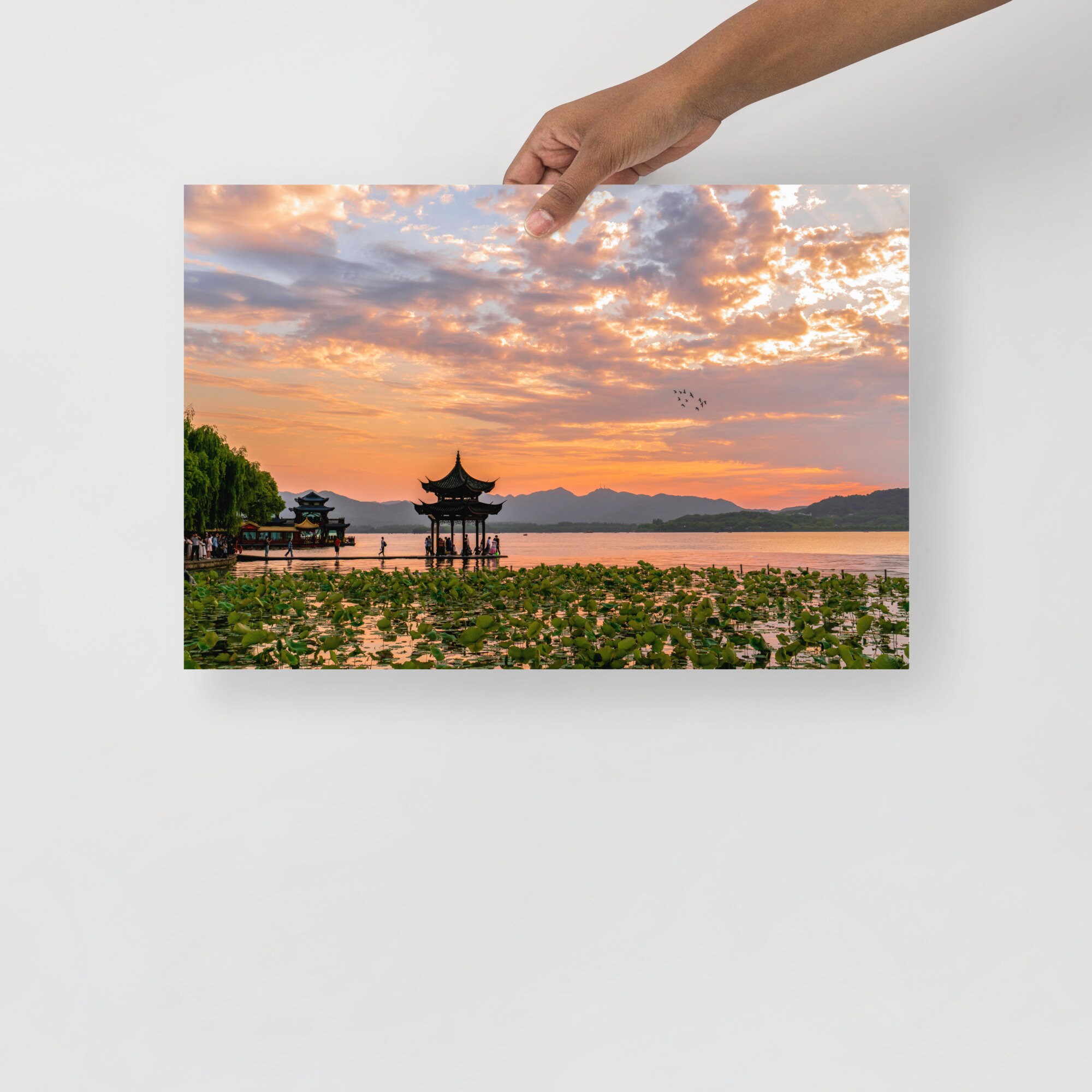 Hangzhou West Lake Sunset Photography FRAMED Photo Gifts for China ...