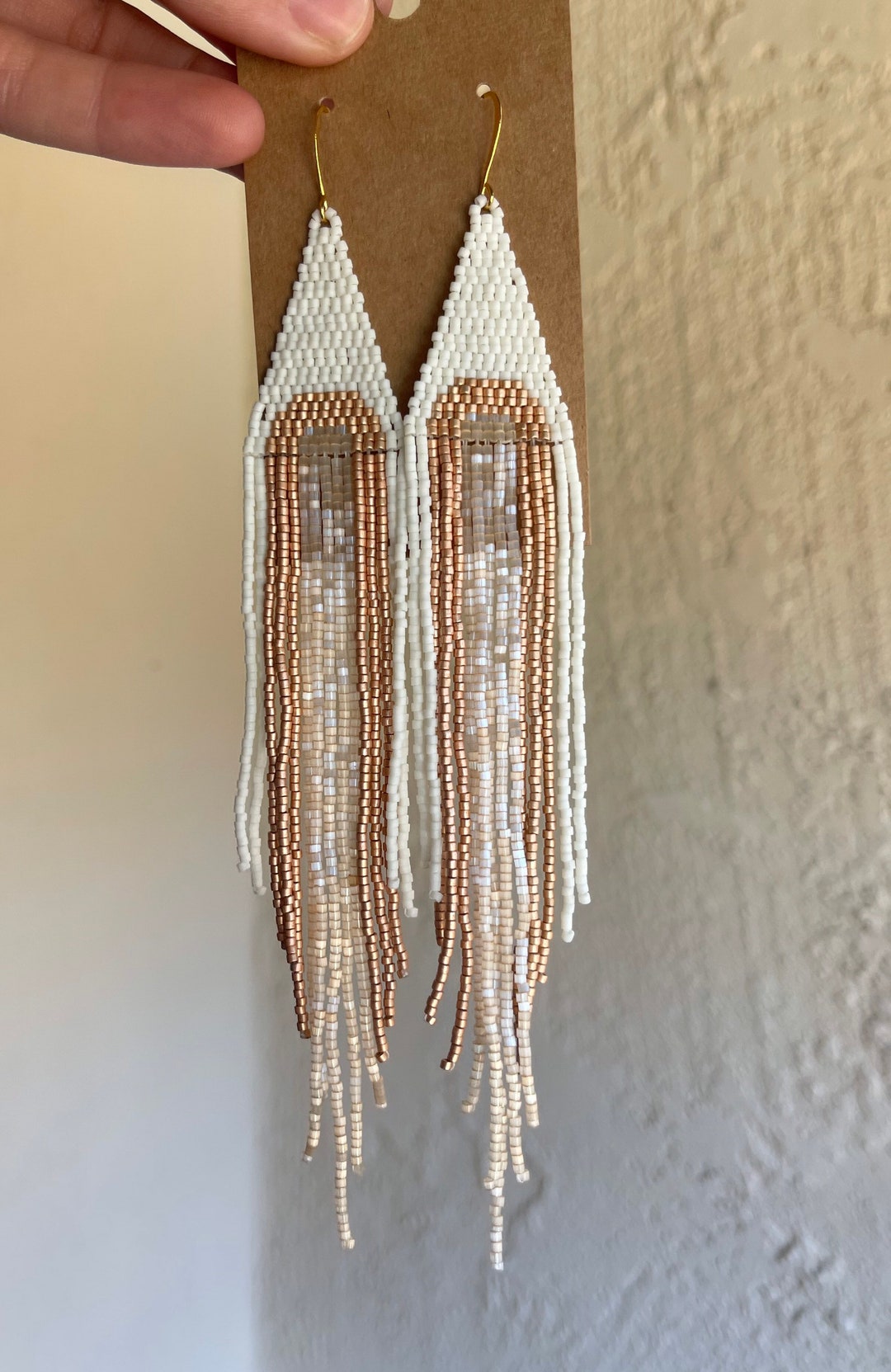 Queen Earrings // Handmade Unique Beaded Jewelry // Handwoven Earrings ...