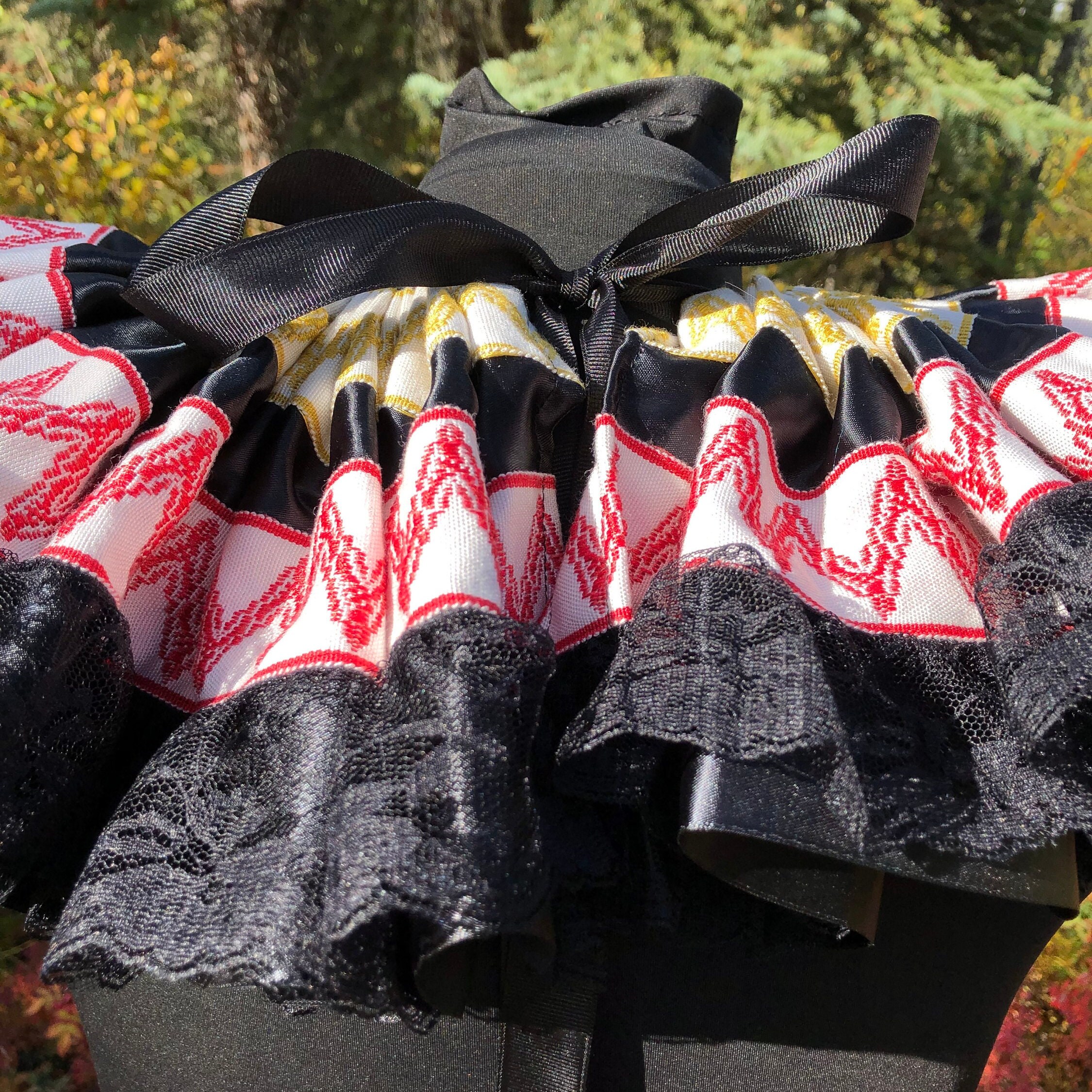 Elizabethan Style Costume Ruff Tie Close Collar Clown Ruff Red - Etsy