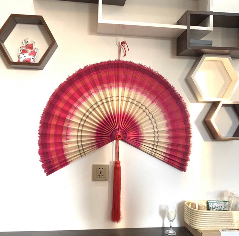 Bamboo Wall Fan, Bamboo Giant Fan Wall Decor,boho Folding Fan Headboard ...