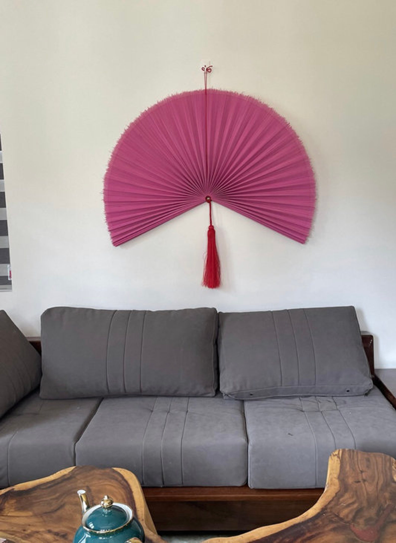 Bamboo Wall Fan Bamboo Giant Fan Wall Decorboho Folding Fan - Etsy