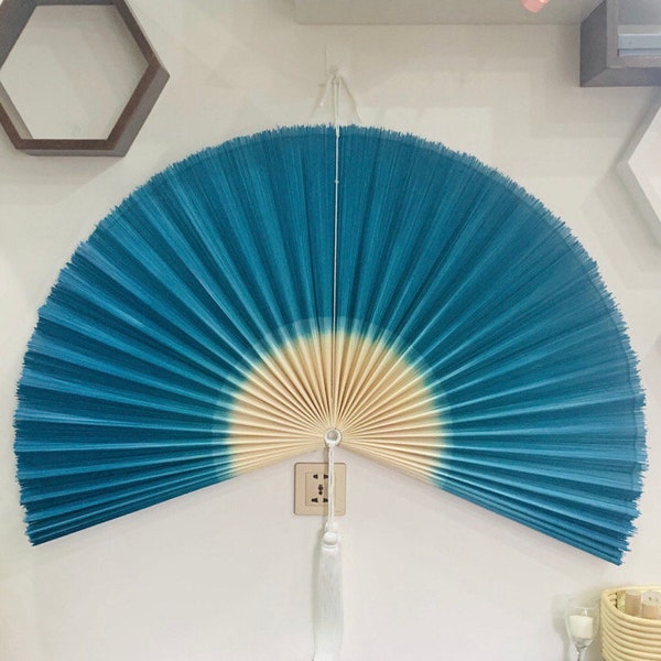 Giant Bamboo Folding Wall Fan - Etsy