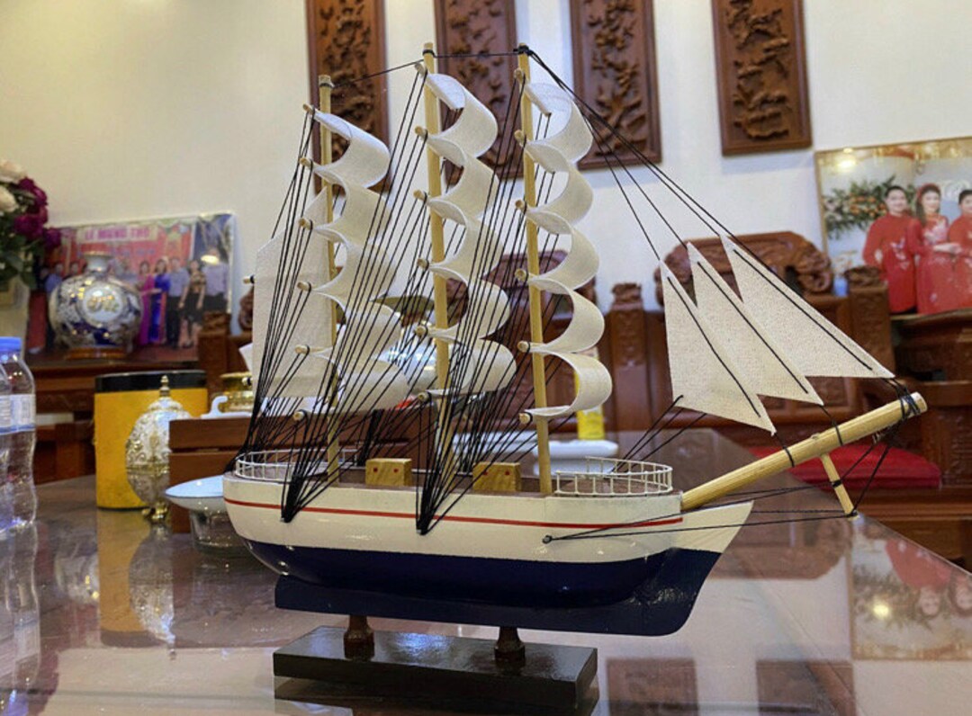 Le Belem Model Ship, Wooden Model Ship, Le Belem, Wooden Le Belem ...