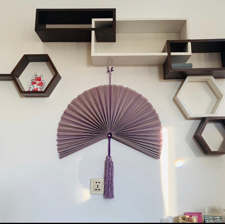 Bamboo Wall Fan, Bamboo Giant Fan Wall Decor,boho Folding Fan Headboard ...