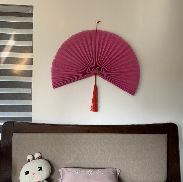 Bamboo Wall Fan Bamboo Giant Fan Wall Decorboho Folding Fan - Etsy