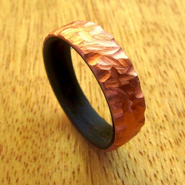 Hammered Copper Ring - Etsy