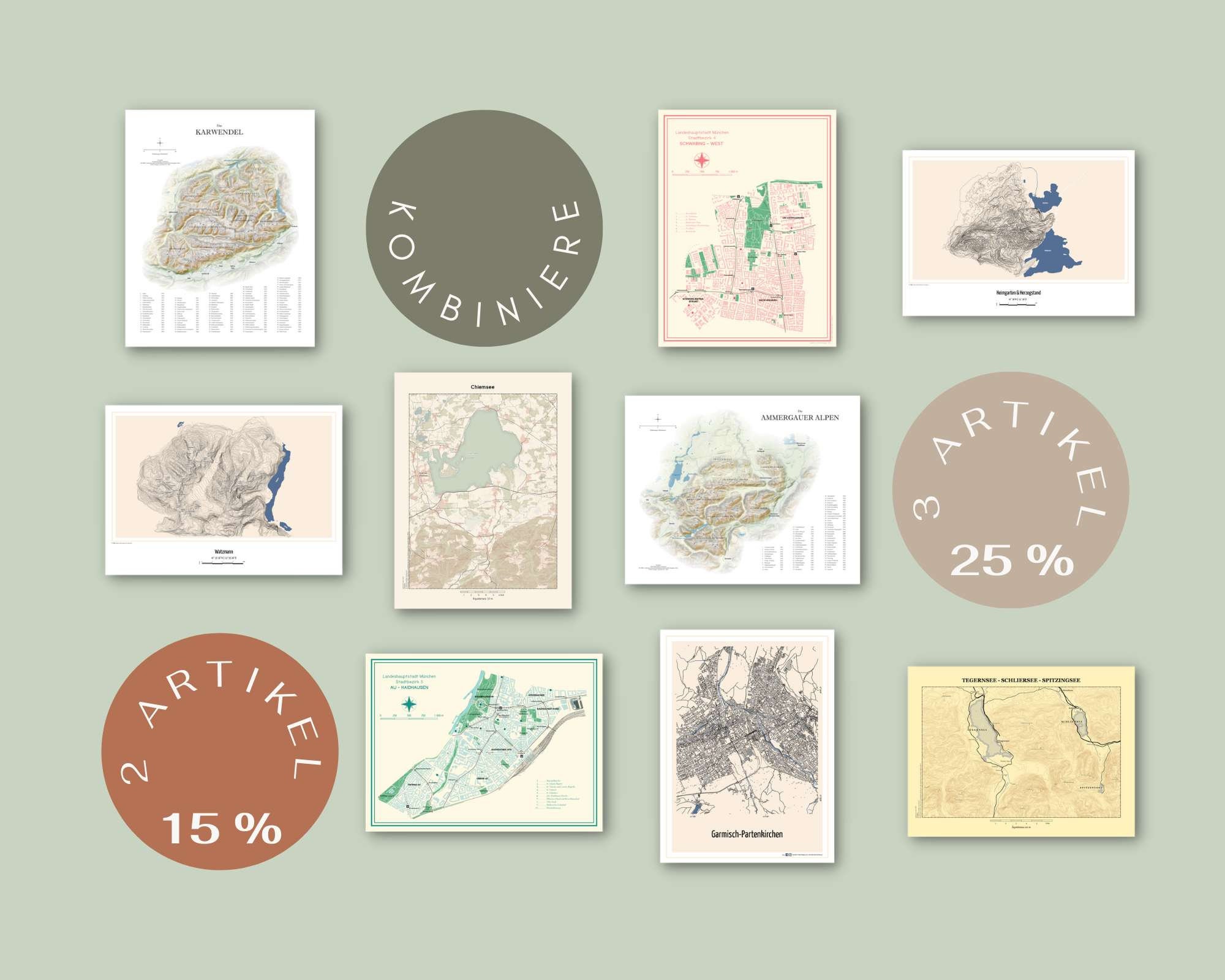 Poster Watzmann Karte Topografie - Etsy 日本