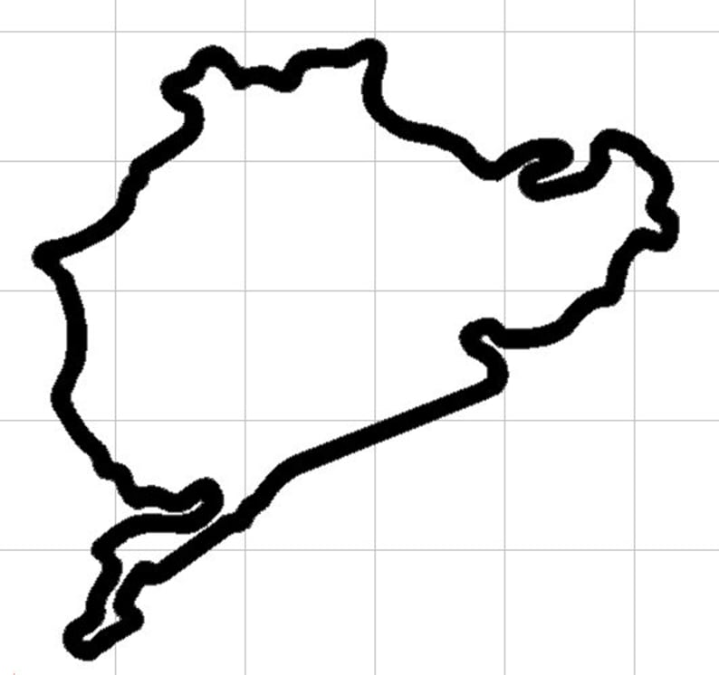 Nurburgring Track Outline Vinyl Decal Race Track Car Window Sticker ...