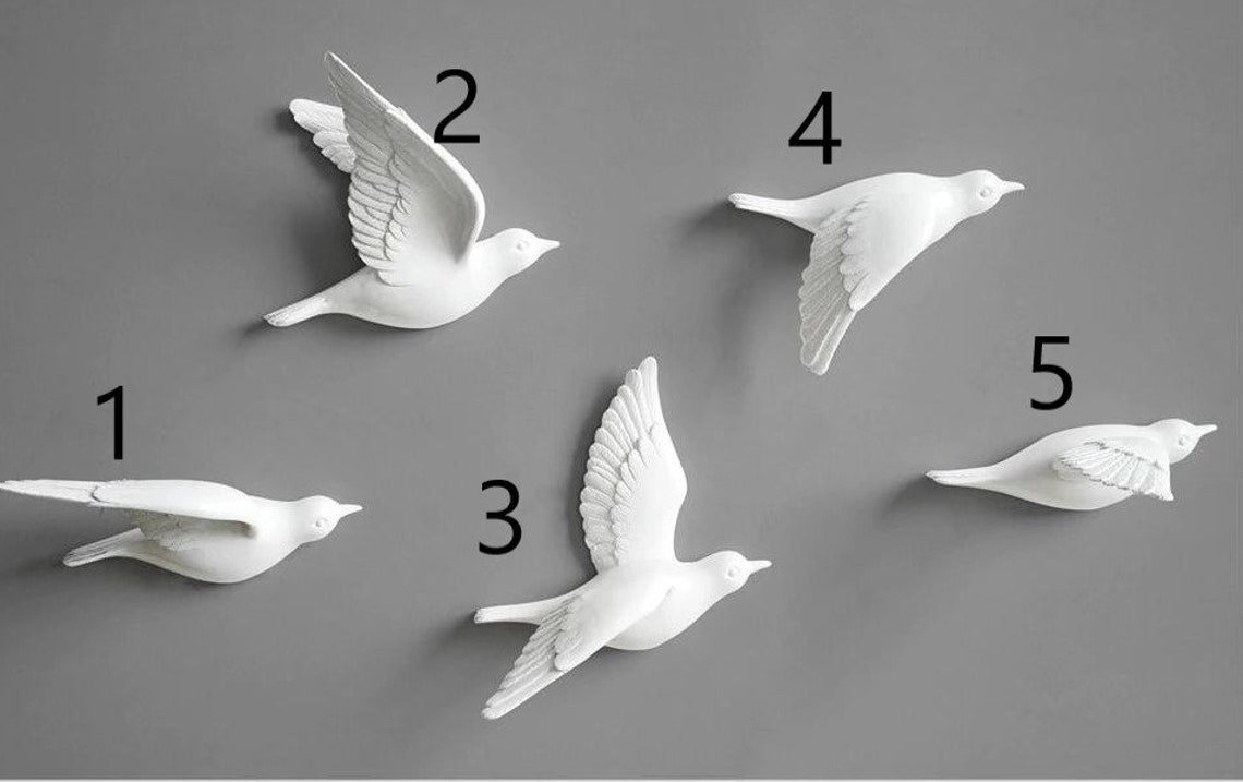 Figurine Flock of Birds3d Modern Wall Animal Statuefreedom - Etsy UK