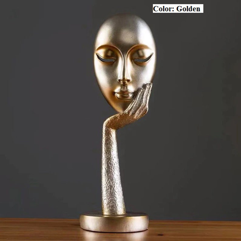 Lady Mask Sculpture Modern Human Desk Figurine Figure - Etsy