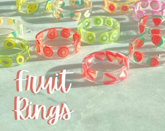 Resin Fruit Rings - Etsy
