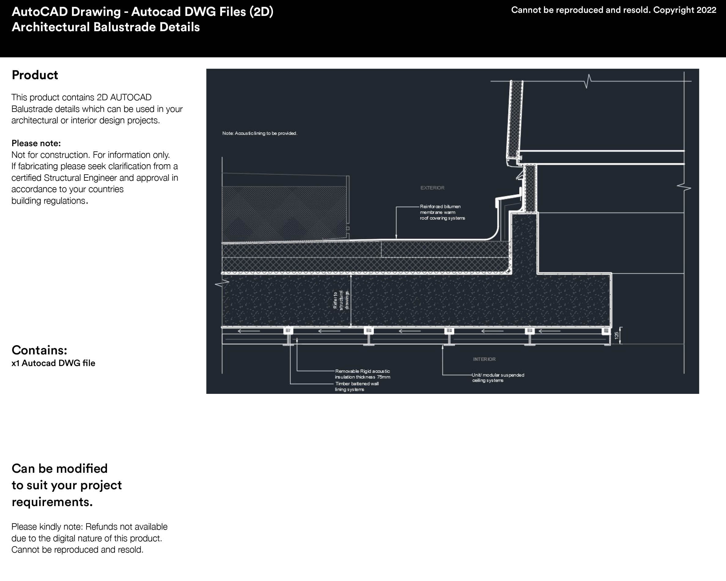 Autocad Ceiling Drawings in 2D DWG Format - Etsy