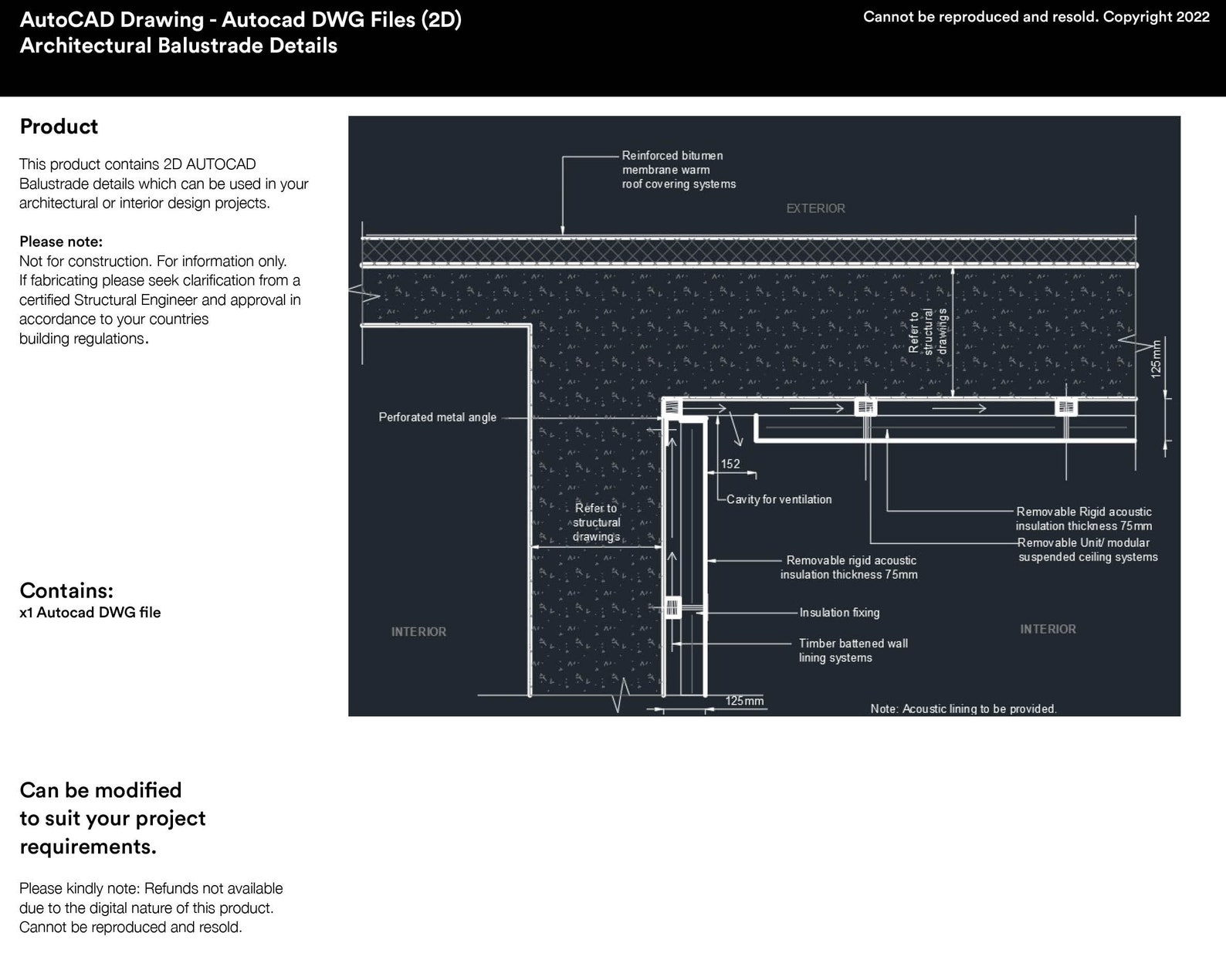 Autocad Ceiling Drawings in 2D DWG Format - Etsy