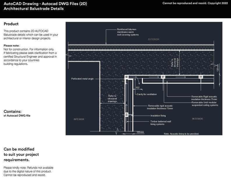 Autocad Ceiling Drawings in 2D DWG Format - Etsy