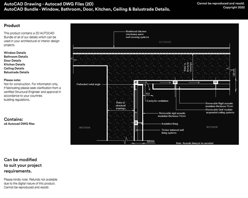 Autocad Bundle - Windows, Bathroom, Doors, Kitchen, Ceiling and ...