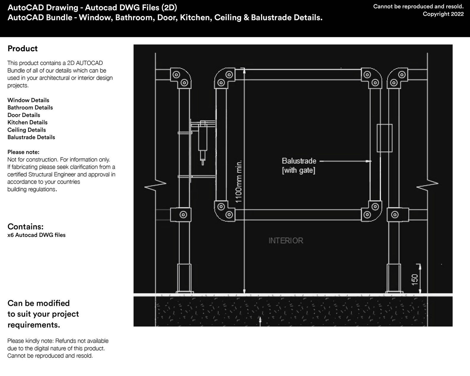 Autocad Bundle - Windows, Bathroom, Doors, Kitchen, Ceiling and ...