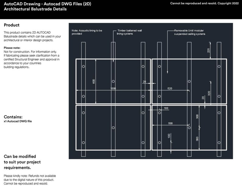 Autocad Ceiling Drawings in 2D DWG Format - Etsy
