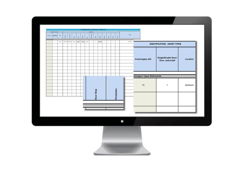 Ironmongery Schedule Template in Excel - Etsy Singapore