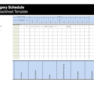 Ironmongery Schedule Template in Excel - Etsy