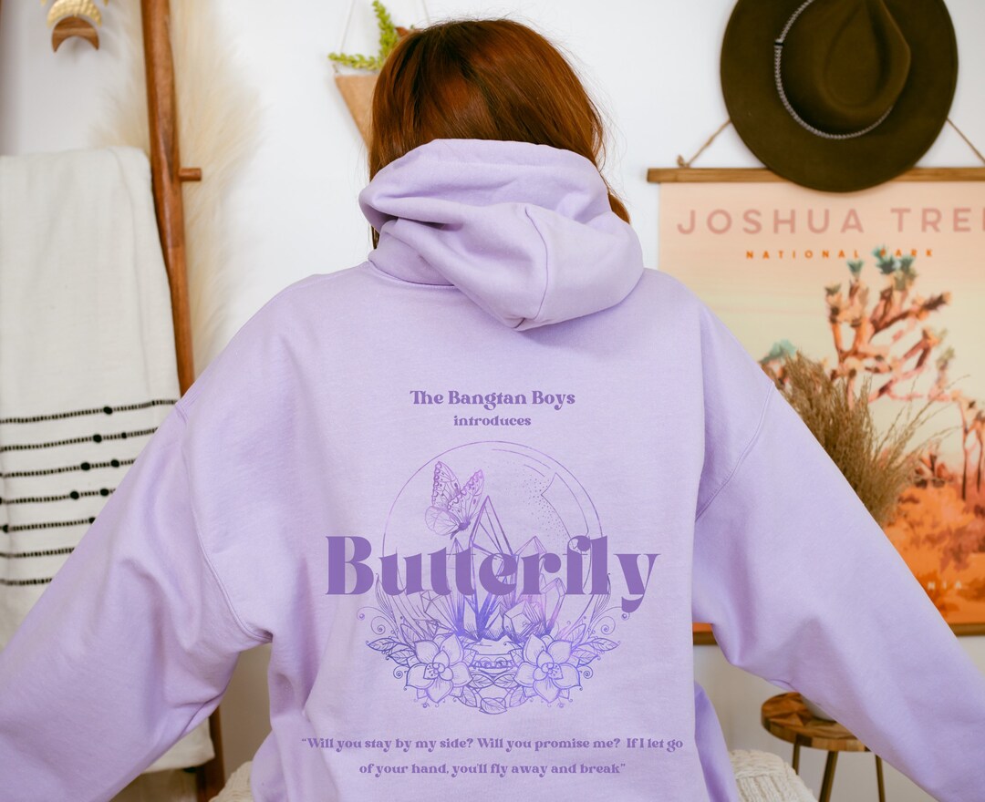 Butterfly BTS Hoodie, Bangtan Kpop Merch, BTS Merch, Kpop Hooded ...