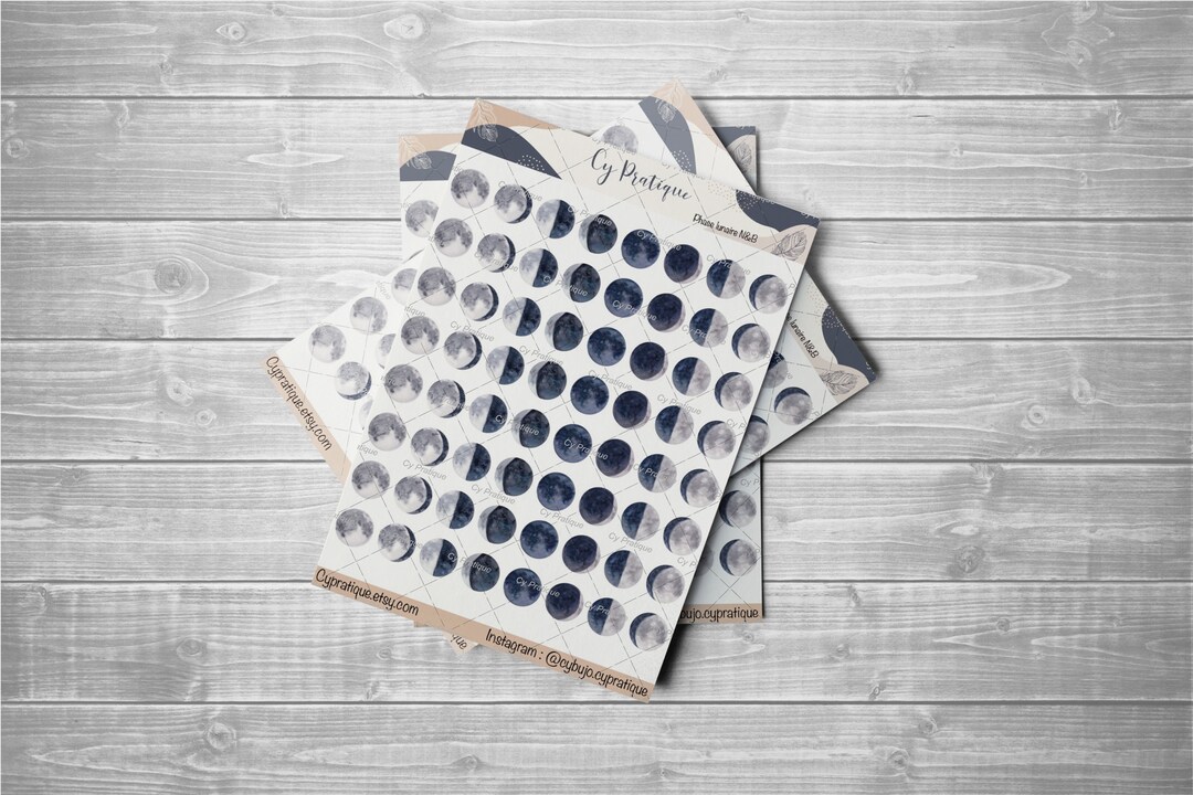 Lunar Phases Stickers | Cypratique | Sticker Board for Your Creative ...