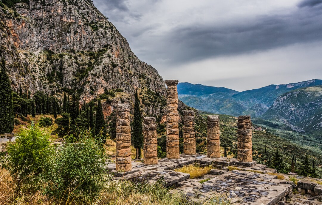 Delphi Greece Landscape Ancient Greece Archeological Site Canvas Home ...