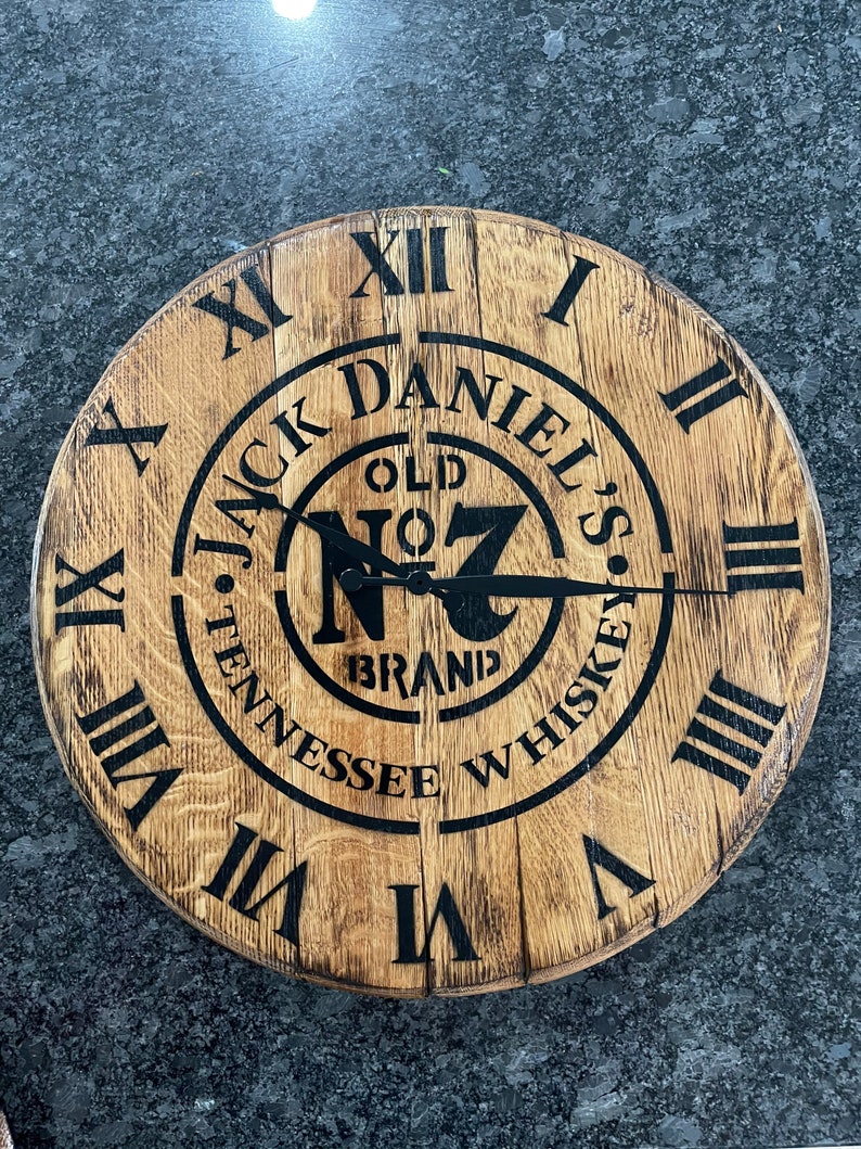 Reclaimed Bourbon Barrel Head Clocks 21 Diameter - Etsy