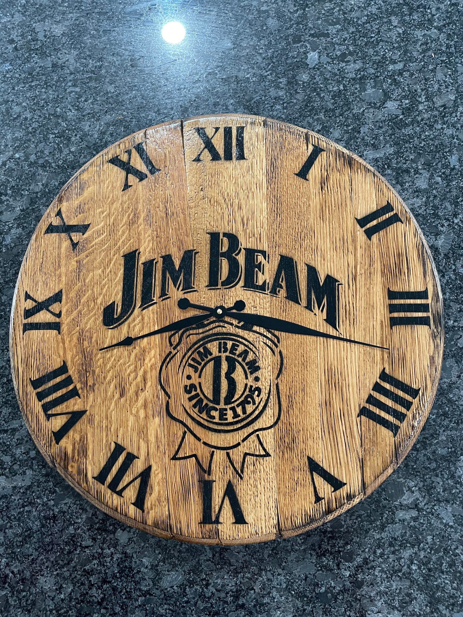 Reclaimed Bourbon Barrel Head Clocks 21 Diameter - Etsy