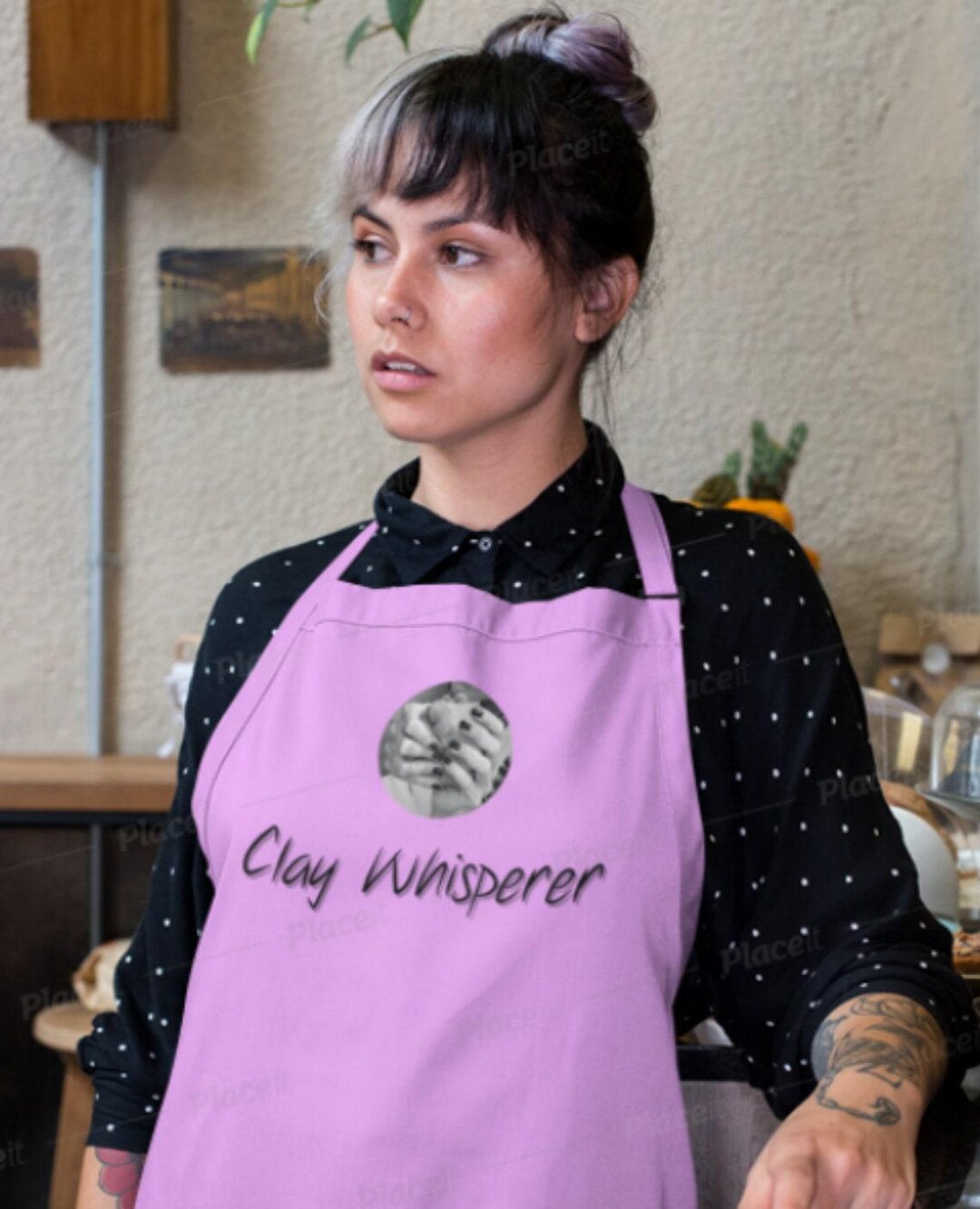 Clay Whisperer Apron, Pottery Clay Art Studio Printed Apron, Potters ...