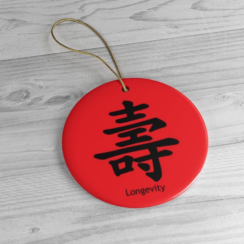 Longevity Chinese Symbol Ceramic Ornament,christmas/birthday/new Year ...
