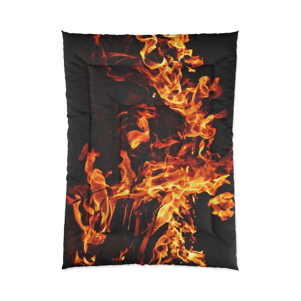 Comforter Fire Flames King Queen Twin Microfiber,bedroom Soft ...