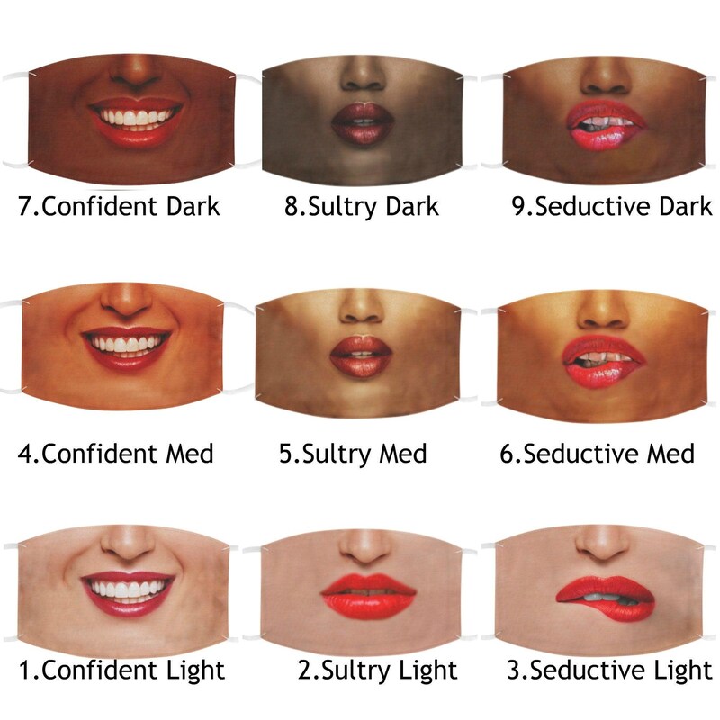 Smiling Face Mask - Etsy