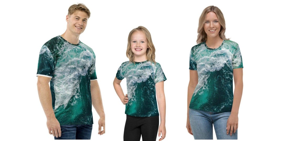 Oceanic Waterworld T-shirt, 3D Print Unisex, Adults,kids, Christmas ...