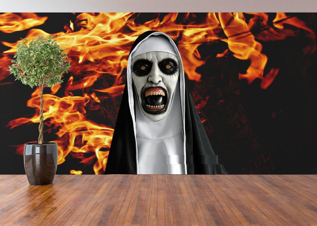 The Nun Horror Scary Wall Sticker Halloween Decor Party Garden Home ...