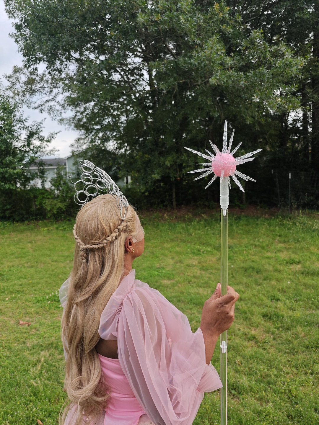 Glinda Inspired Wand / Bubble Magical Wand, Wicked Prop Acrylic Spikes ...