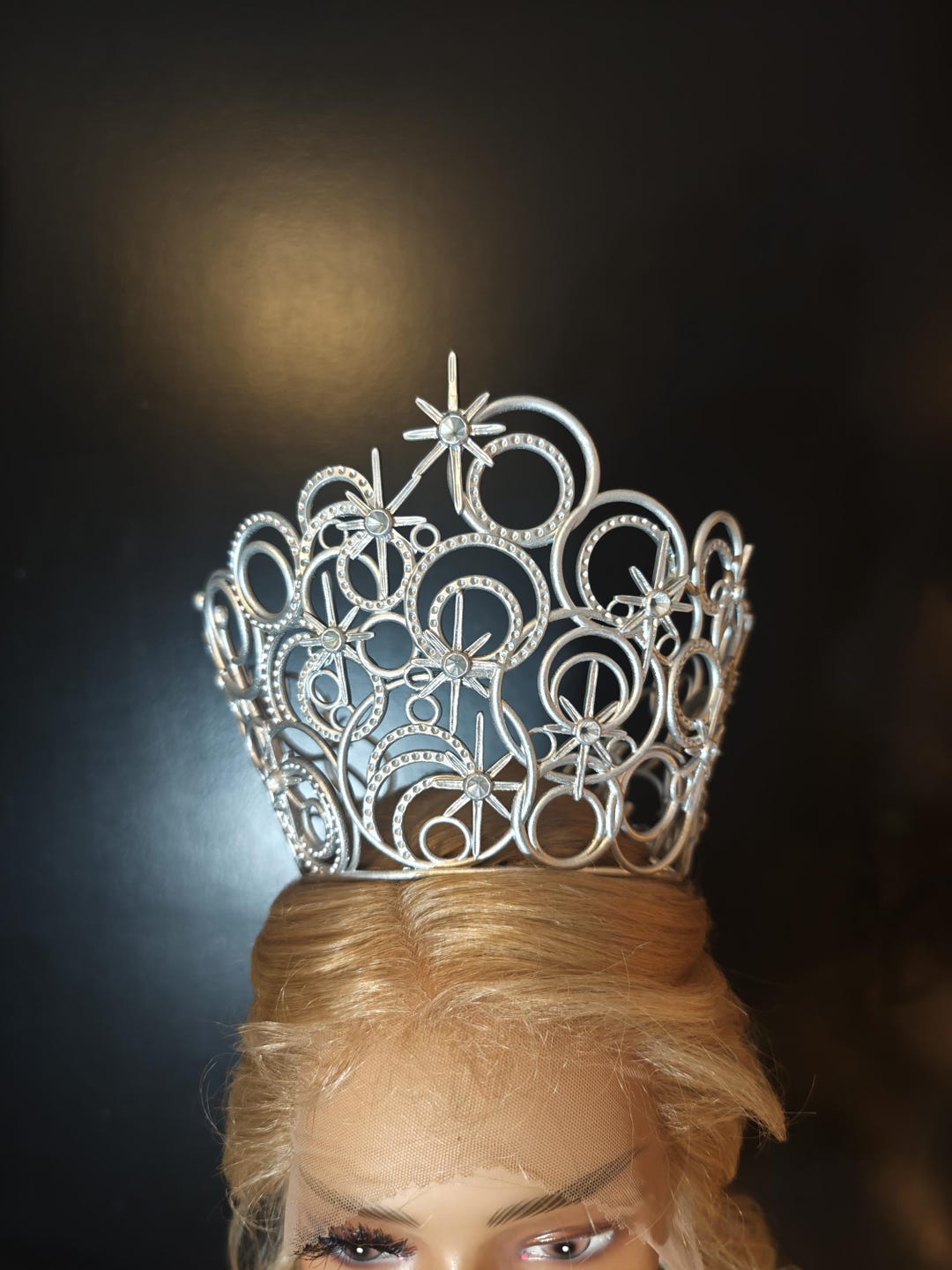 Electroplated ,metal Glinda-inspired Crown, Glinda Tiara, Bubble Crown ...
