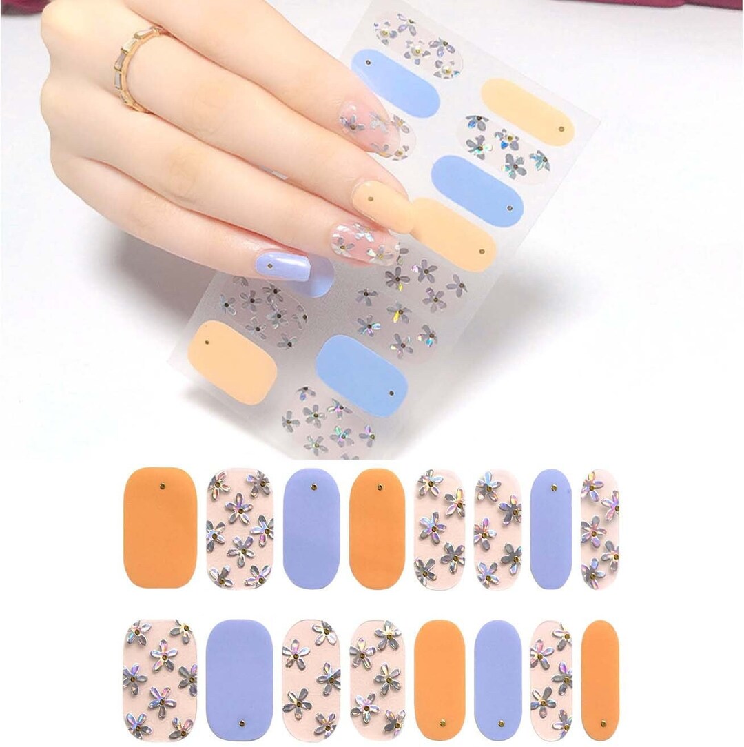 Spring Flower Blossom Nail Wraps / Pink Lilac Overlay Floral Nail ...