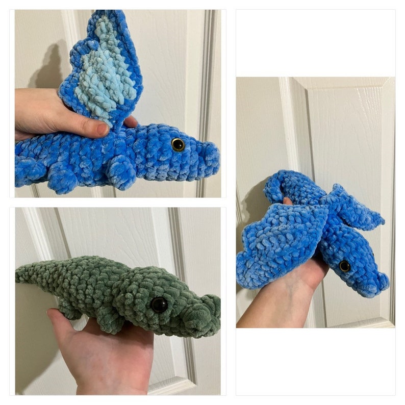 2 in 1 Low/no Sew Nova the Baby Dragon/ Croc Crochet Pattern - Etsy