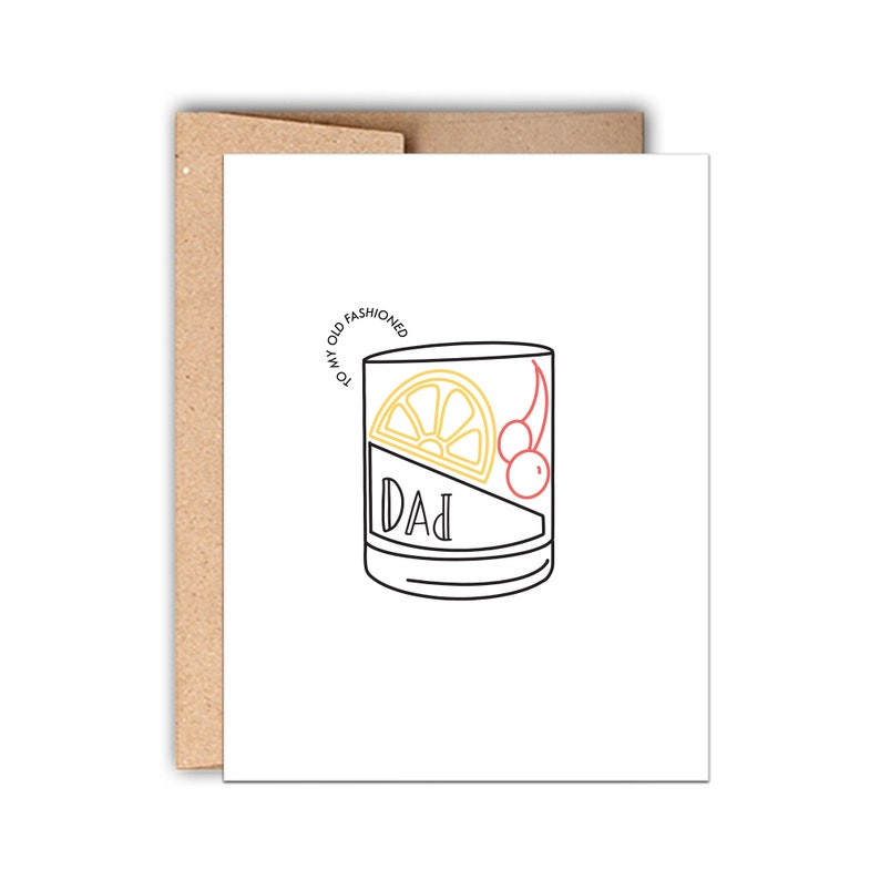 Letterpress Father's Day Card, Old Fashioned Dad, Card for Him, Card ...