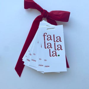 Fa La La La. Holiday Gift Tag | Luxury Christmas Gift Tag Set of 8 ...
