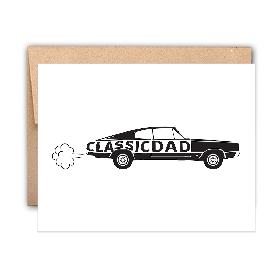 Classic Car Dad Father's Day Card, Card for Him, Card for Dad - Etsy