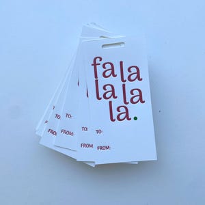 Fa La La La. Holiday Gift Tag | Luxury Christmas Gift Tag Set of 8 ...