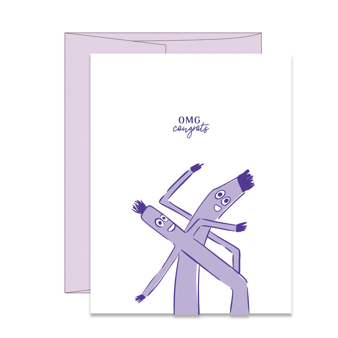 OMG. Congrats | Wacky Wavy Inflatable Tube Man | Funny Letterpress ...