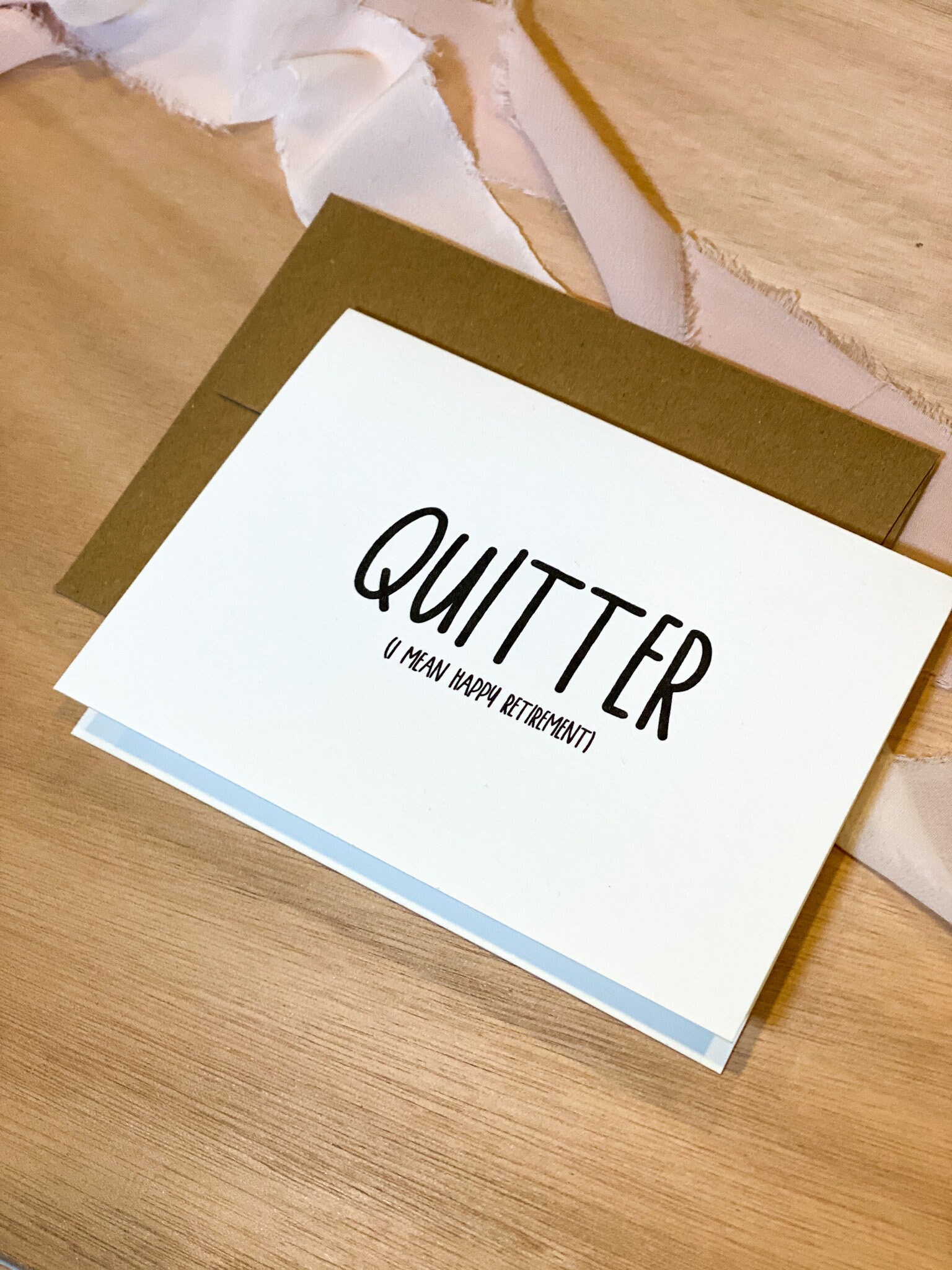 Retirement Card Funny Retirement Card Quitter I Mean Happy - Etsy UK