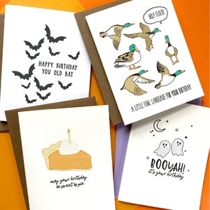 Happy Birthday You Old Bat | Letterpress Birthday Card | Funny Fall ...